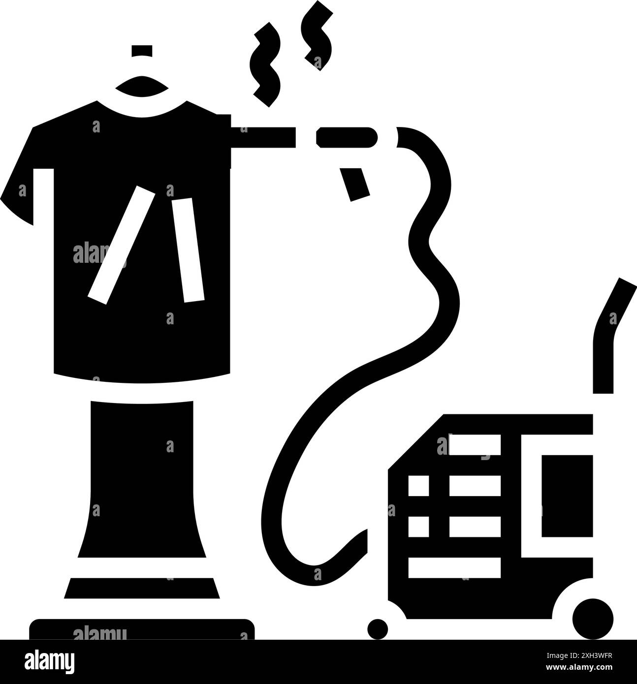 steam cleaning laundry wash glyph icon vector illustration Stock Vector ...