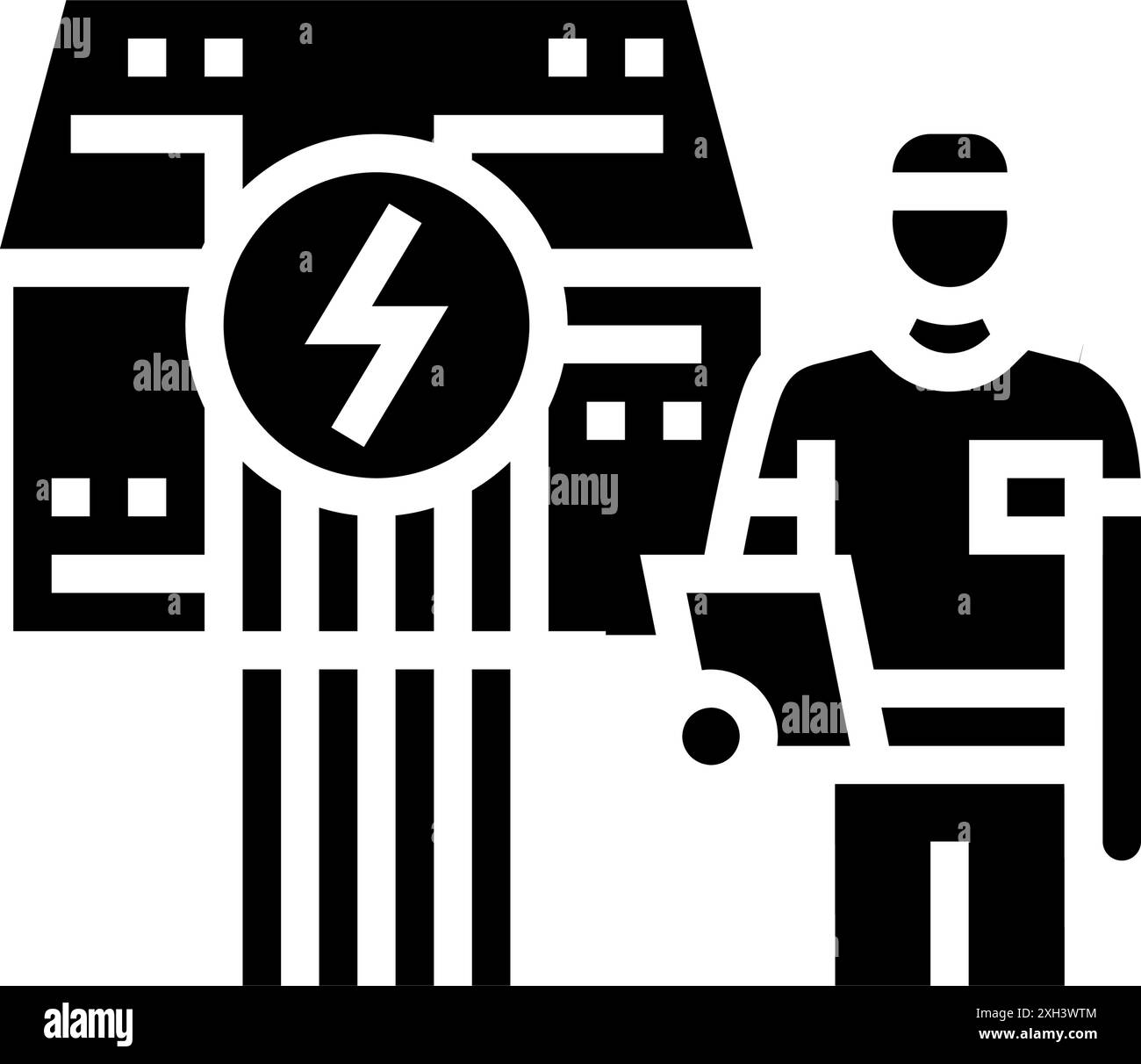 building envelope inspection glyph icon vector illustration Stock ...