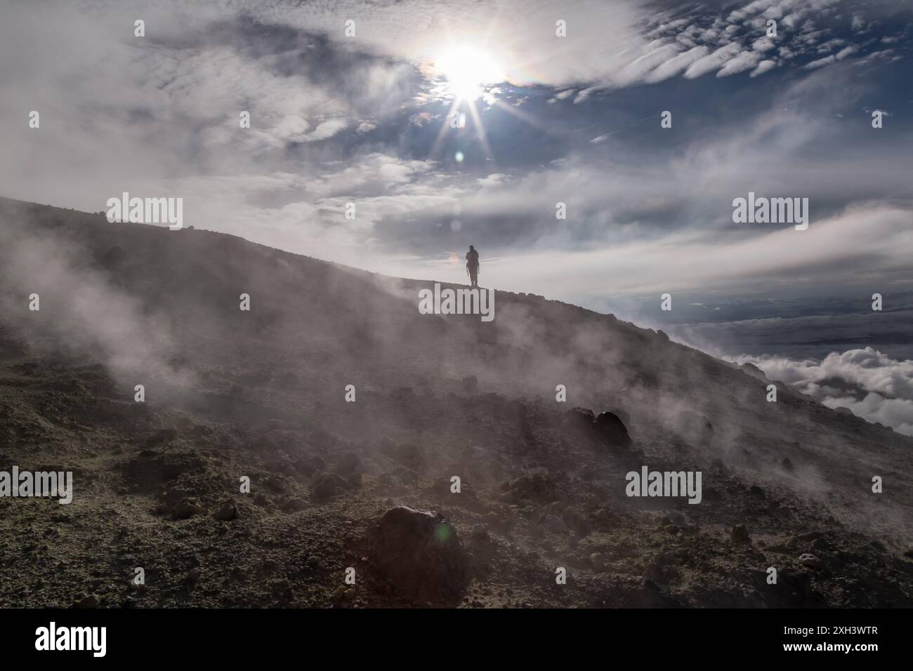 Landscapes of the Cumbal volcano in Colombia border with Ecuador Stock ...