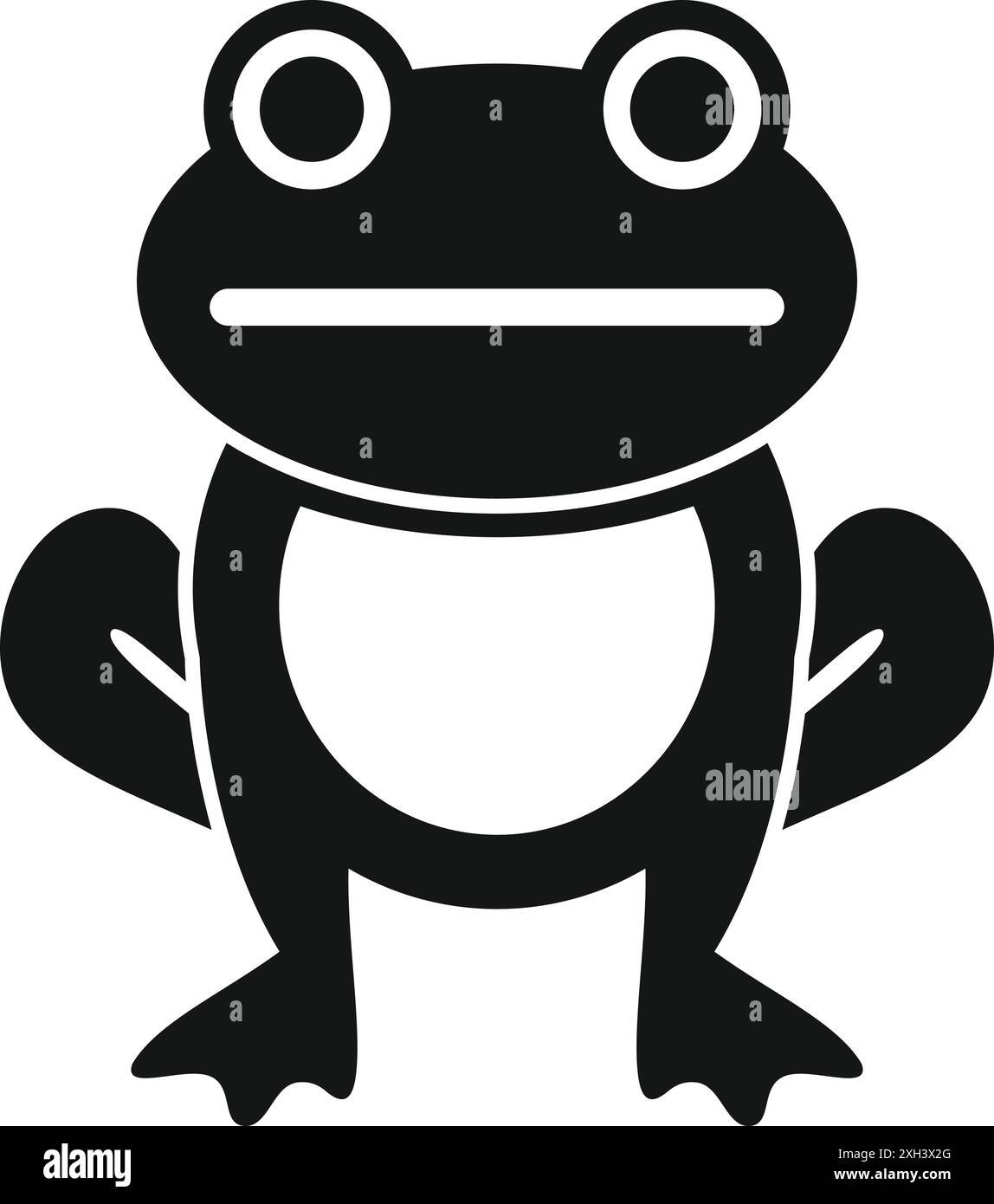 Simple icon of a frog standing up with its legs apart Stock Vector ...