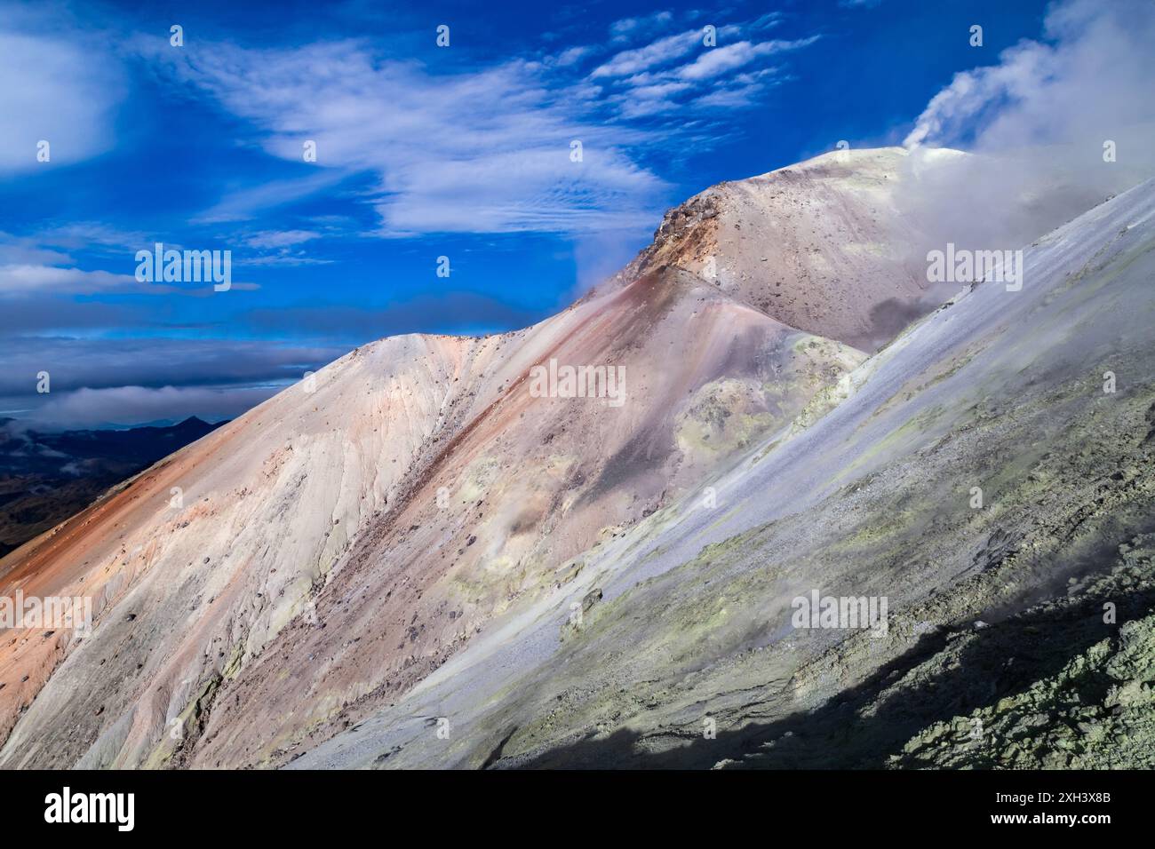 Landscapes of the Cumbal volcano in Colombia border with Ecuador Stock ...