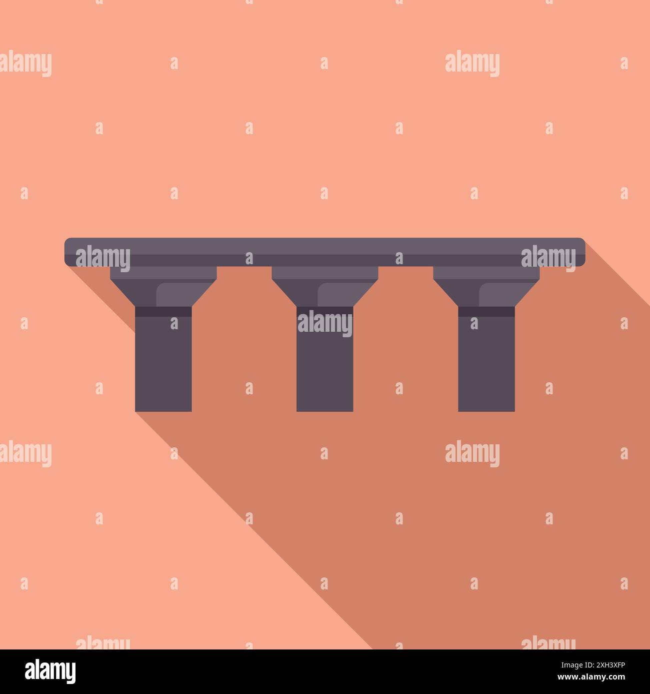 Bridge under construction, featuring concrete pillars supporting the ...