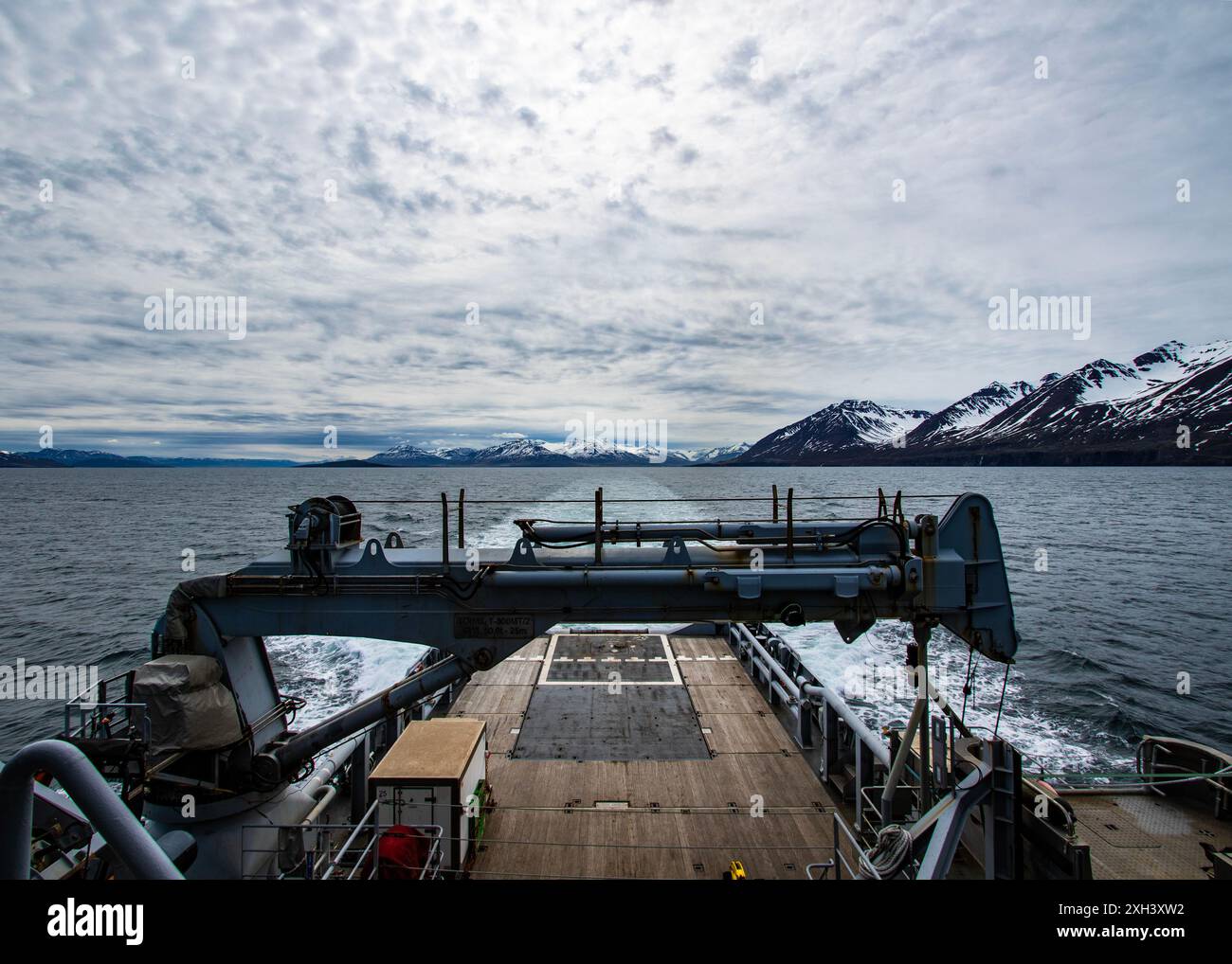 French Navy Ship Rhône departs Eyjafjörður Fjord in support of ...
