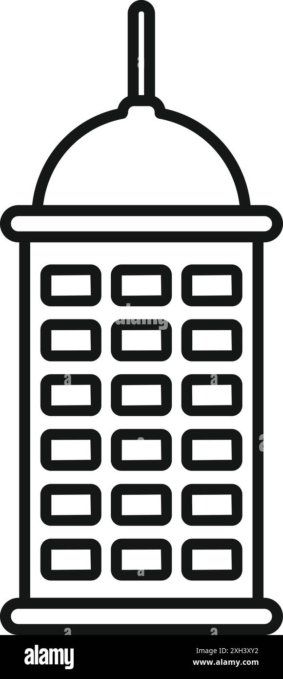 City hall building featuring a dome and multiple windows icon Stock ...