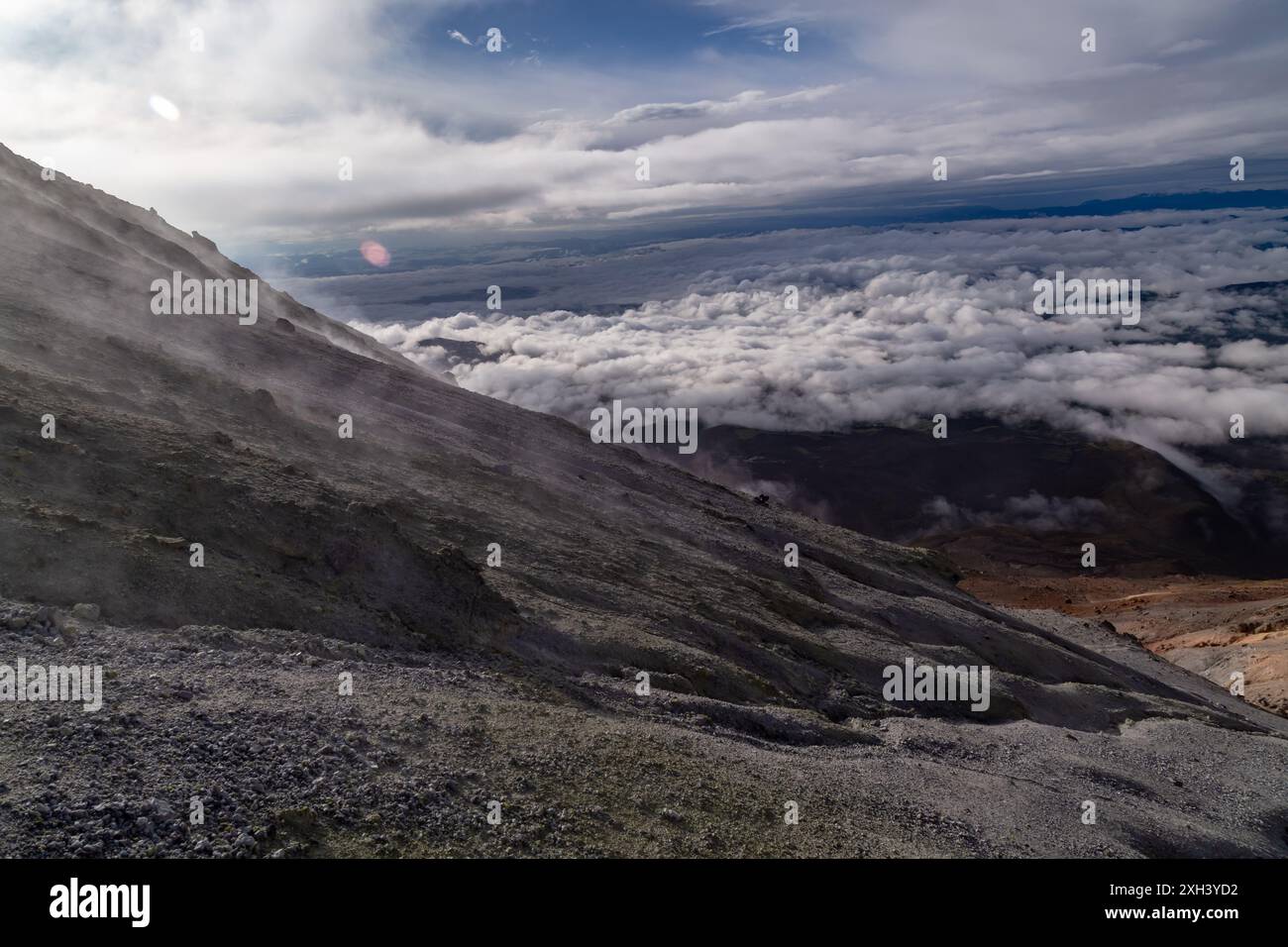 Landscapes of the Cumbal volcano in Colombia border with Ecuador Stock ...