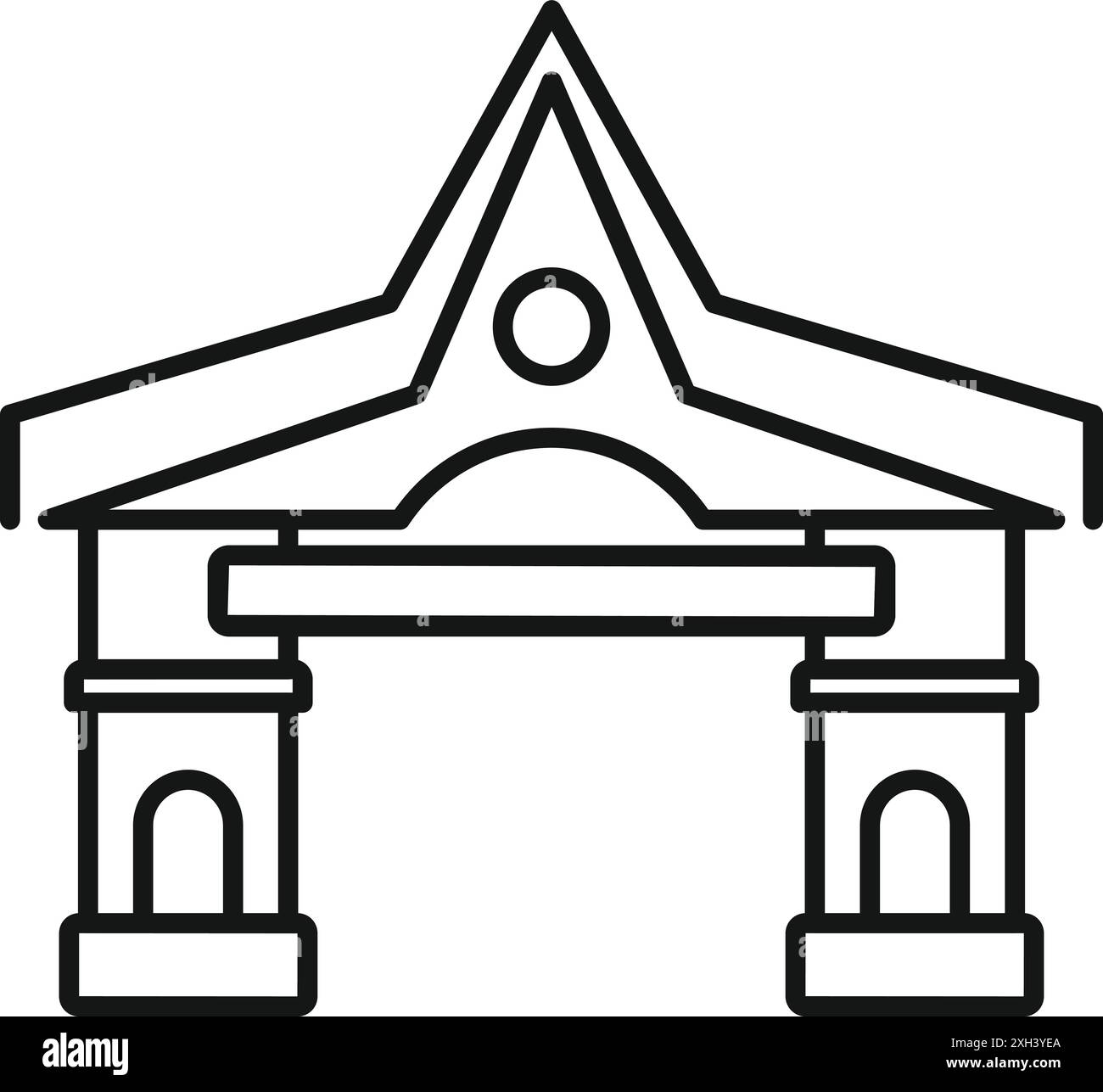 Architectural design of a historical gate, showcasing ancient ...