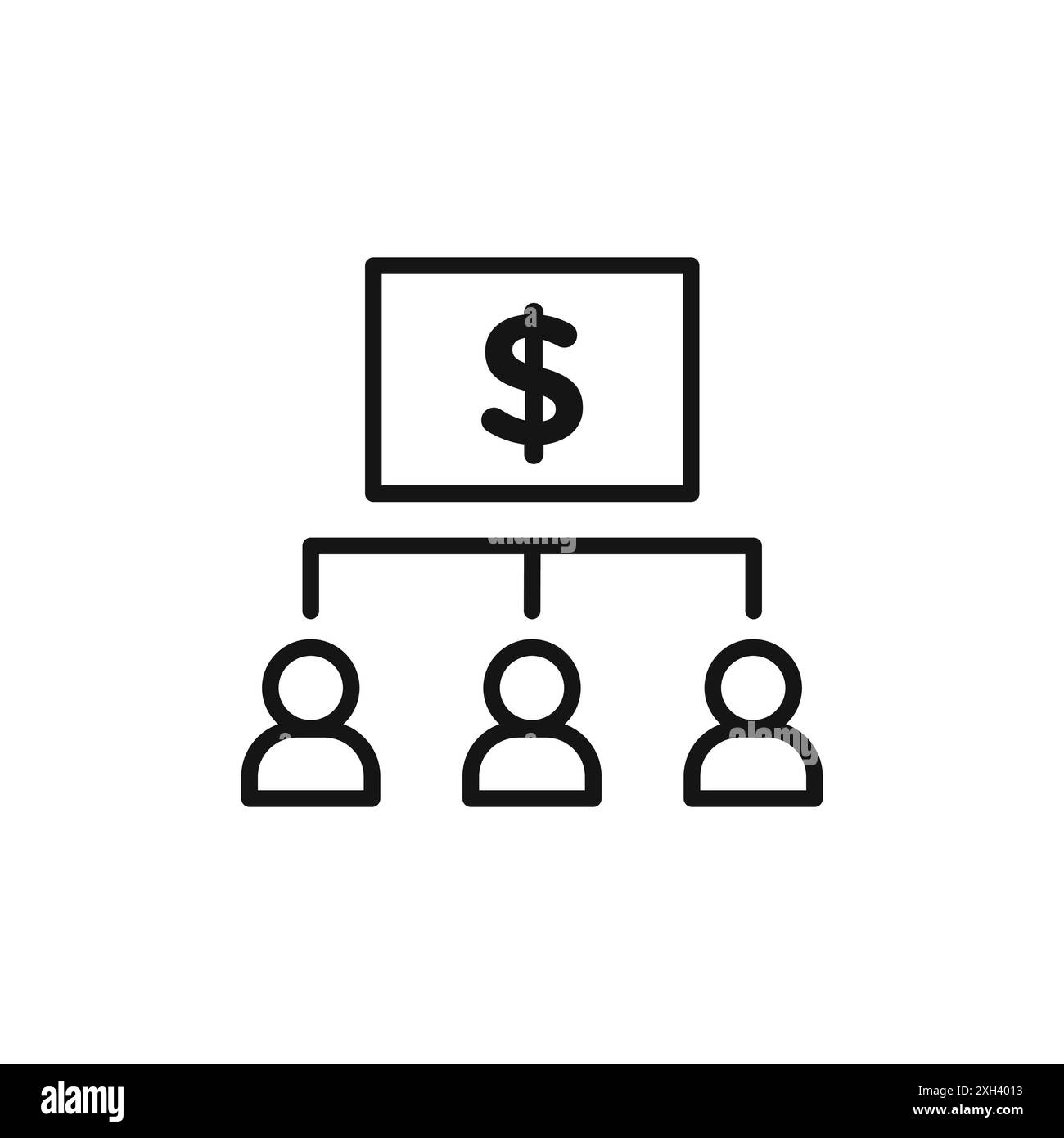 Affiliate marketing icon logo sign vector outline in black and white ...