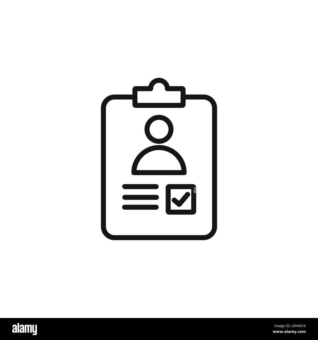 Assignment icon logo sign vector outline in black and white color Stock ...