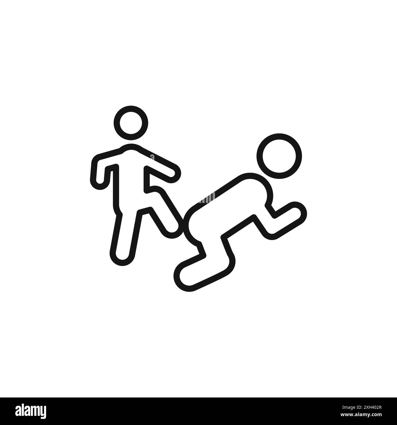 abandonment icon logo sign vector outline in black and white color ...