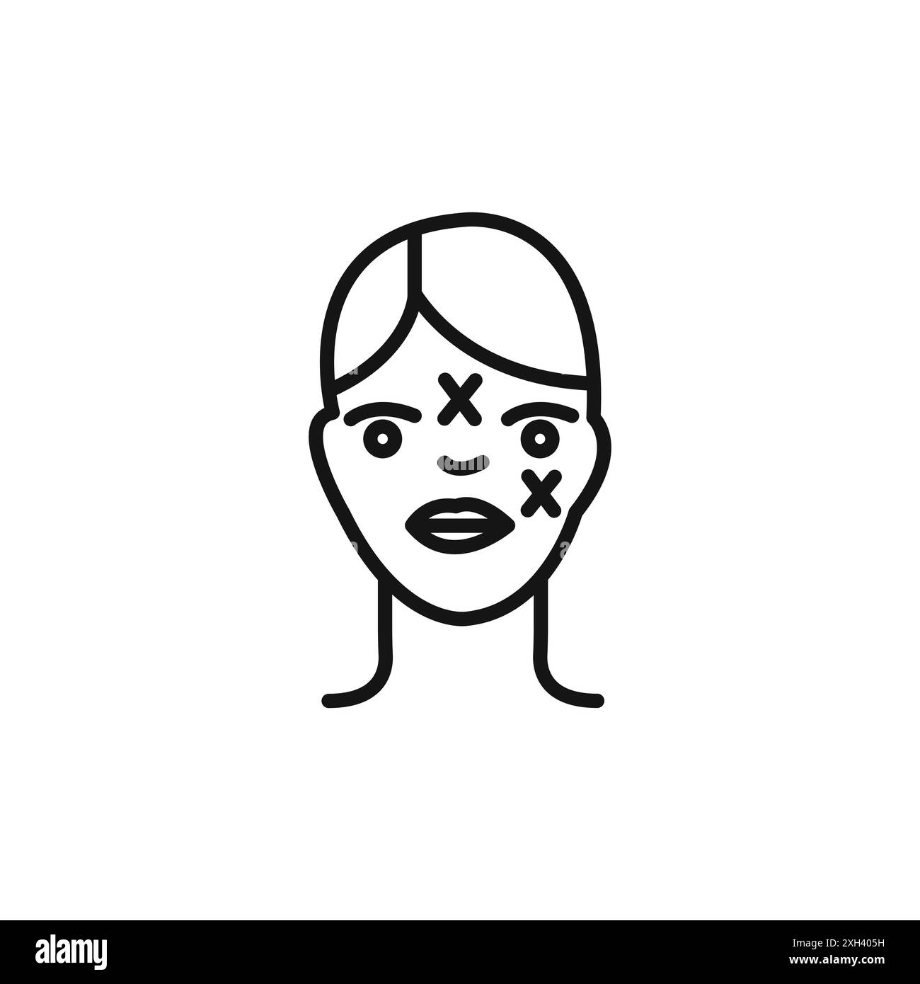 Before and after neurotoxin injection icon logo sign vector outline in ...