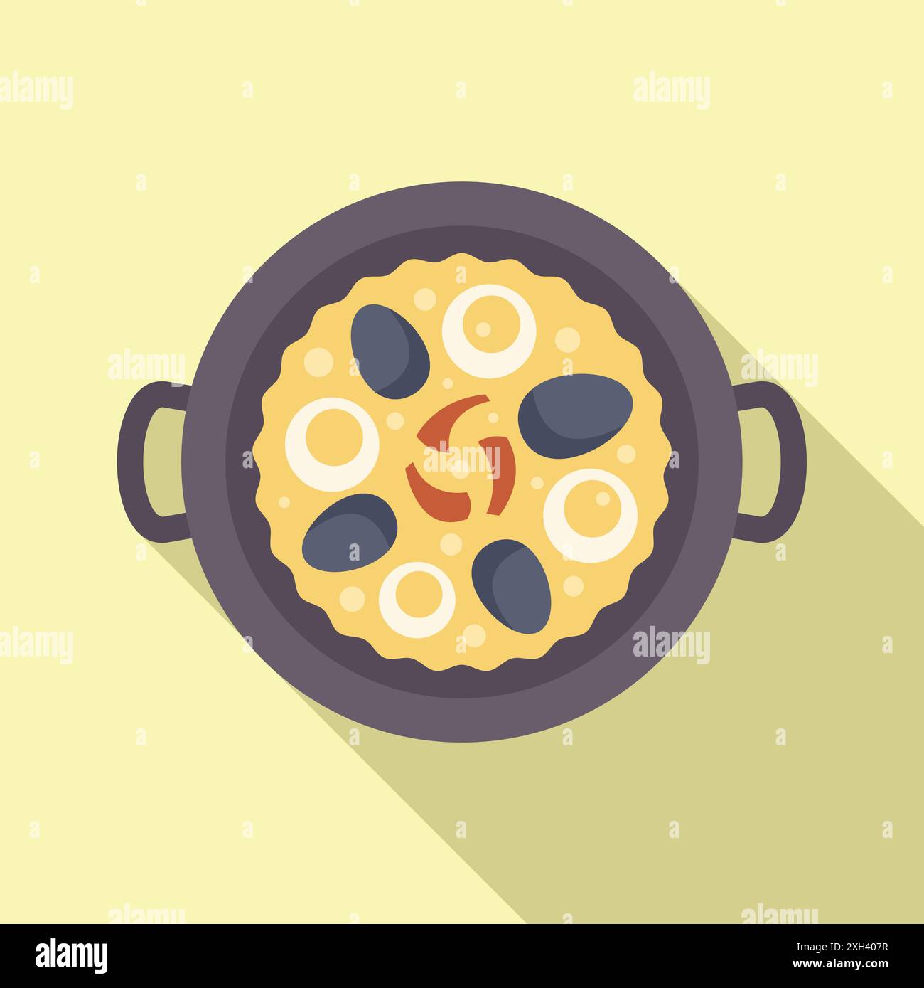 Cooking a fresh paella Stock Vector Images - Alamy