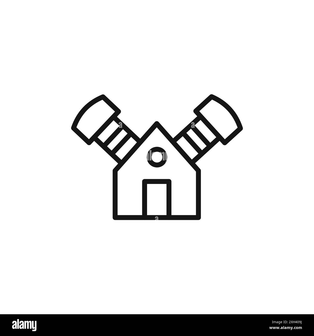 Air compressor pump icon logo sign vector outline in black and white ...