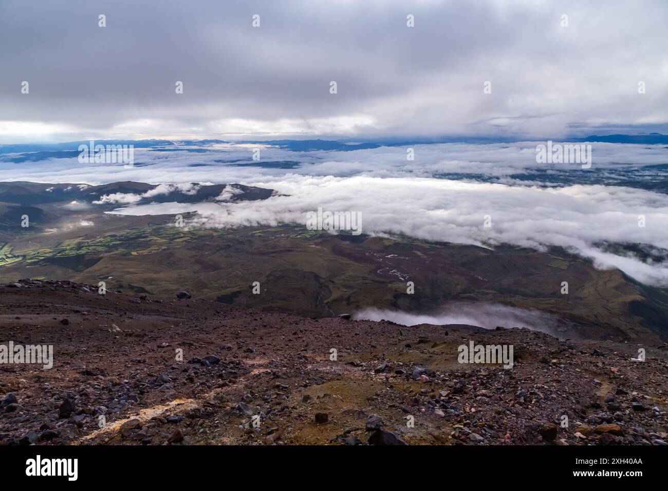 Landscapes of the Cumbal volcano in Colombia border with Ecuador, sea ...
