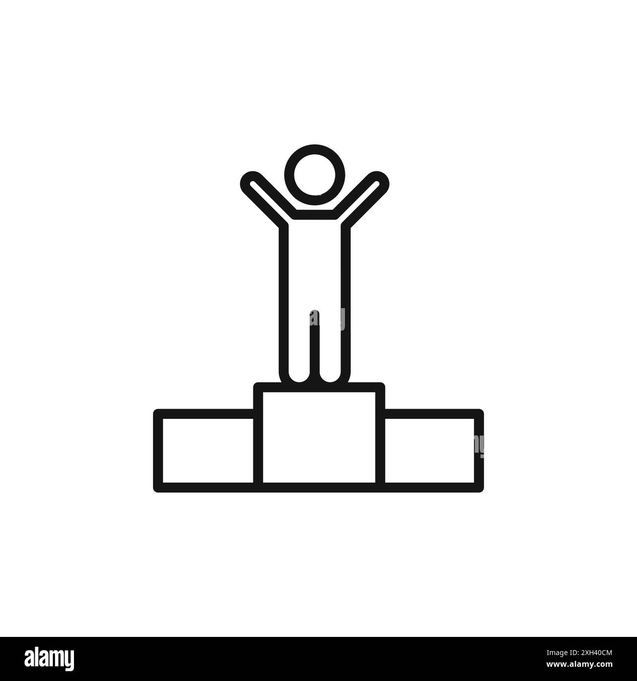 Champion icon logo sign vector outline in black and white color Stock ...