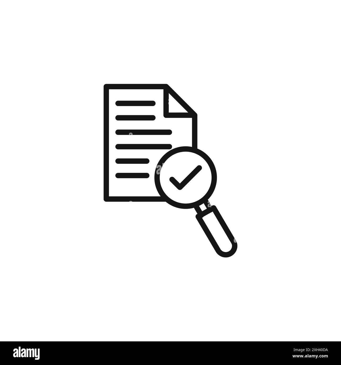 assessment icon logo sign vector outline in black and white color Stock ...