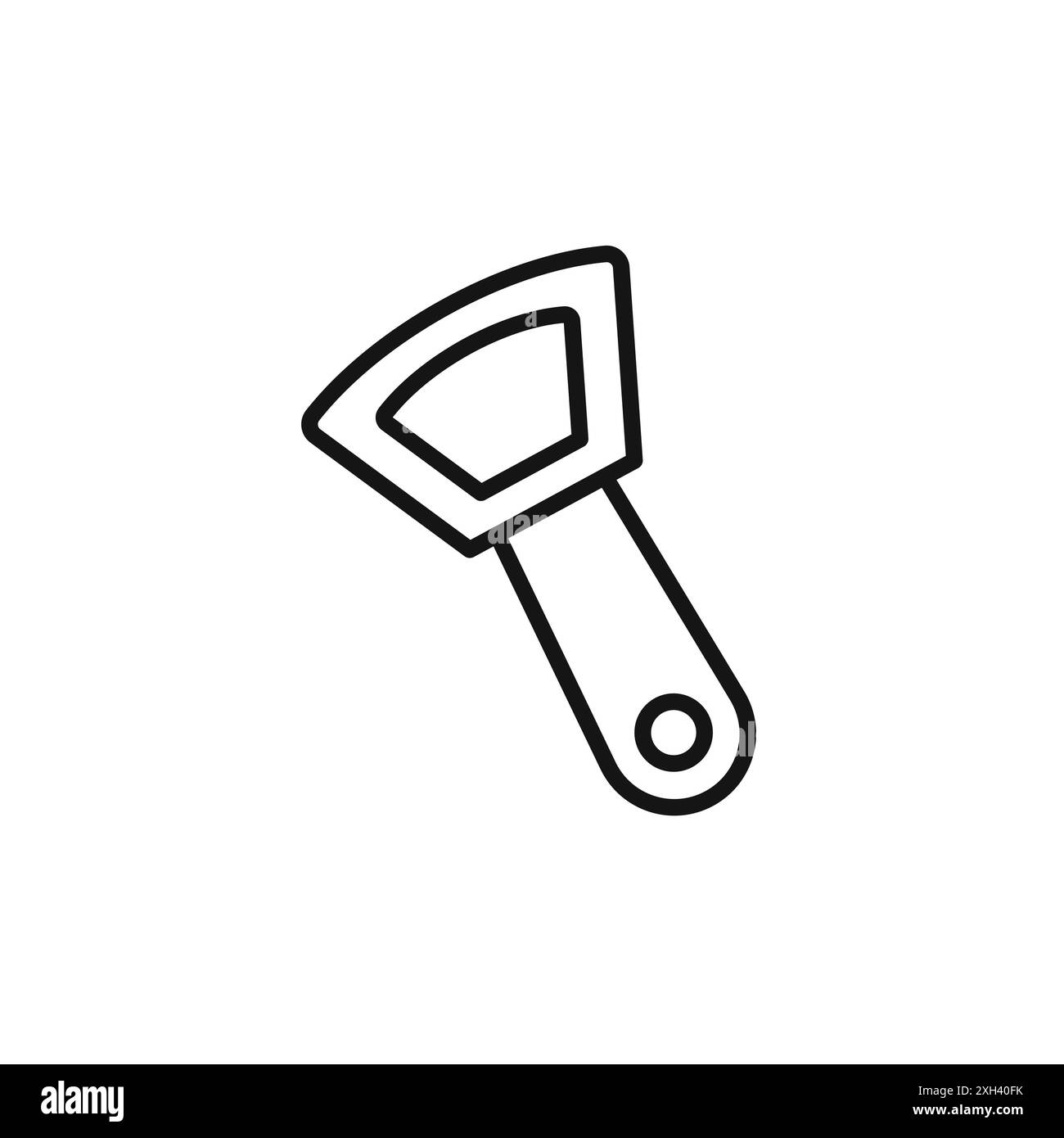 bottle opener icon logo sign vector outline in black and white color ...