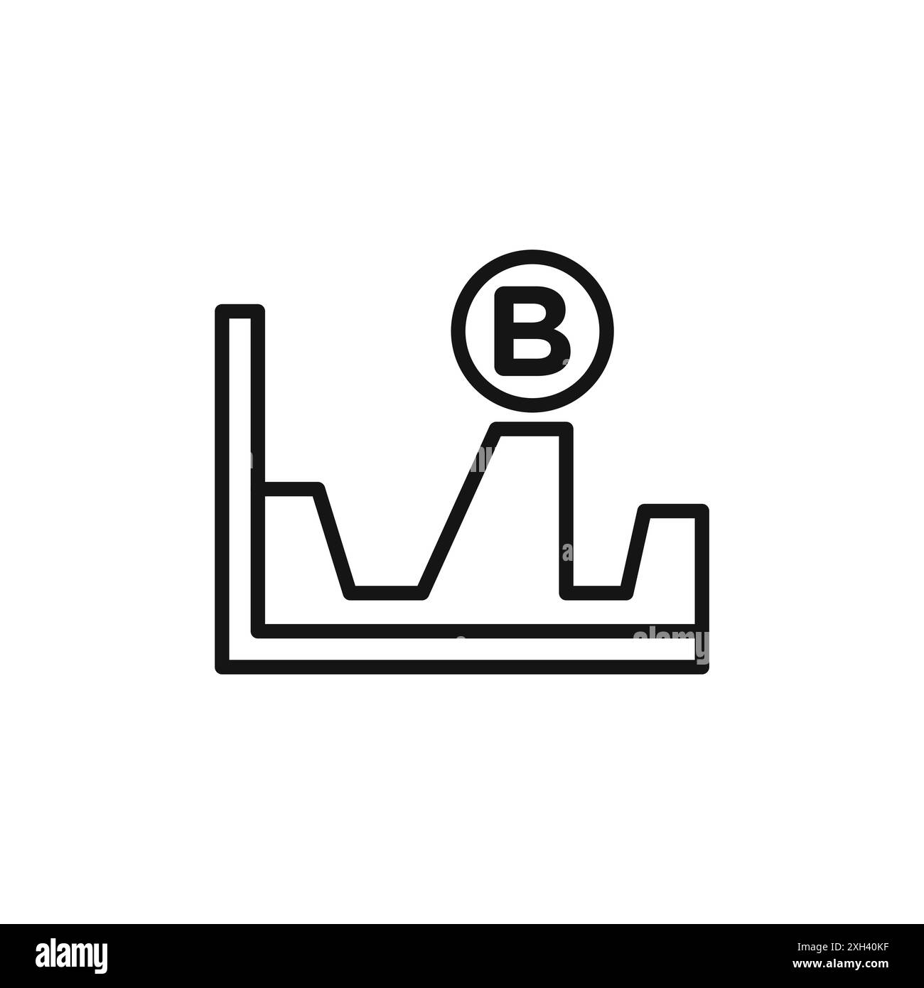 Bitcoin Evolution icon logo sign vector outline in black and white ...