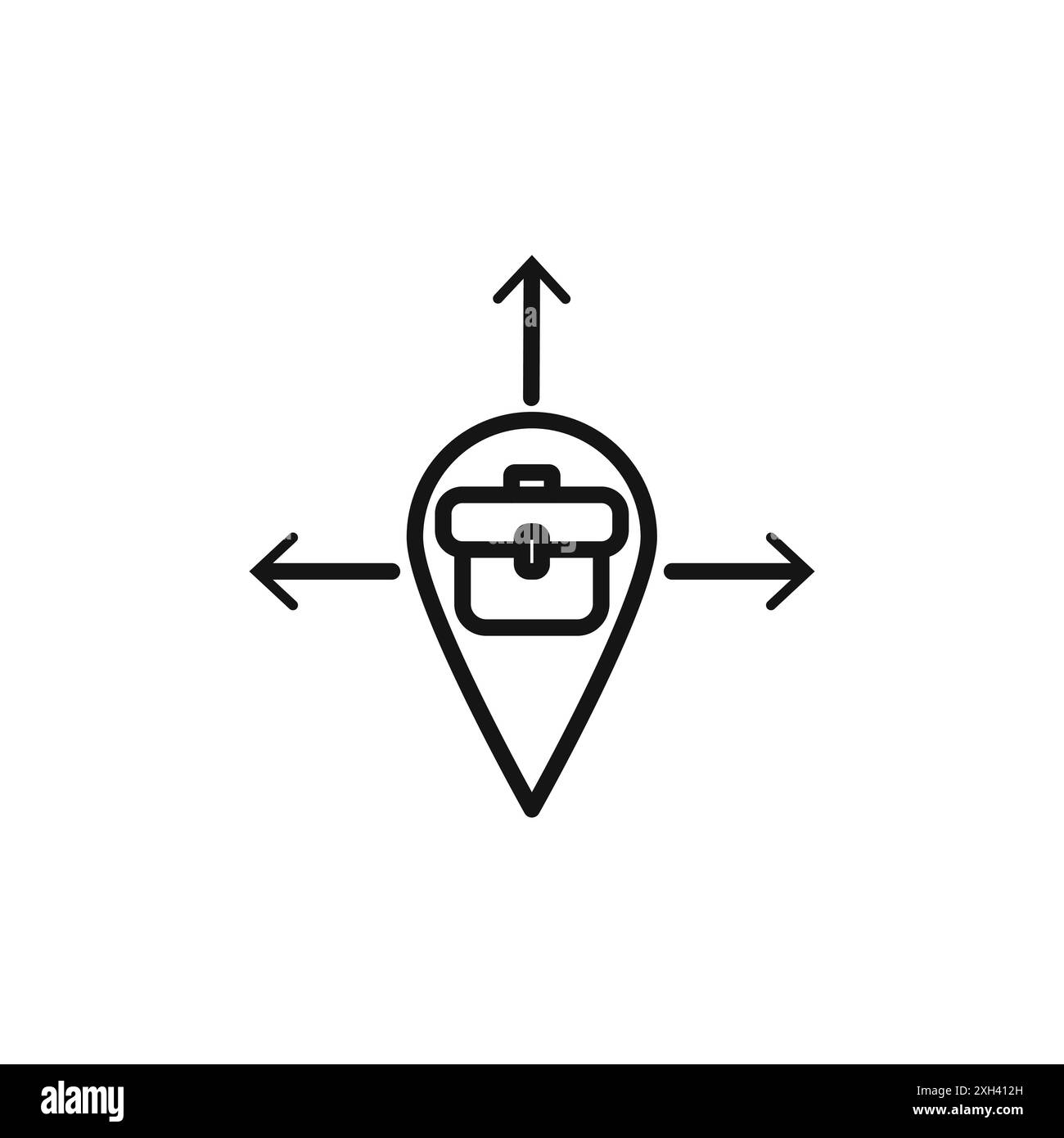 Business expansion icon (2) logo sign vector outline in black and white ...