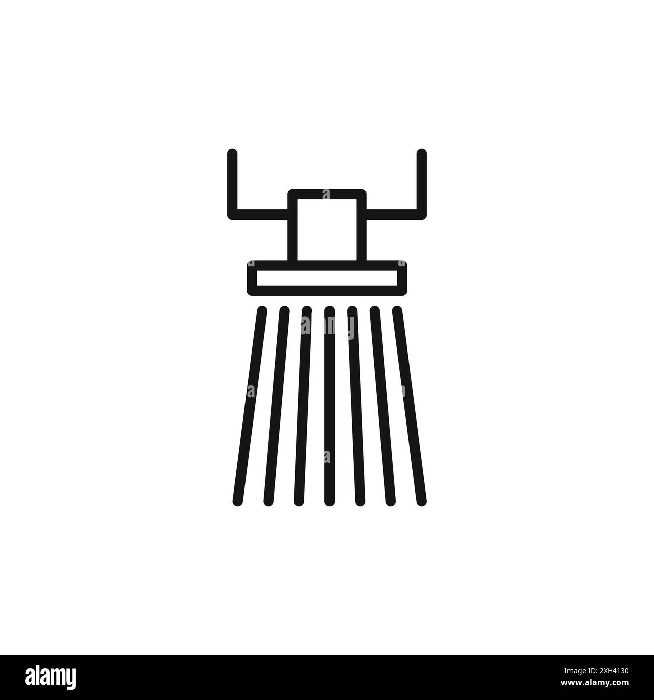 ceiling spotlight icon logo sign vector outline in black and white ...