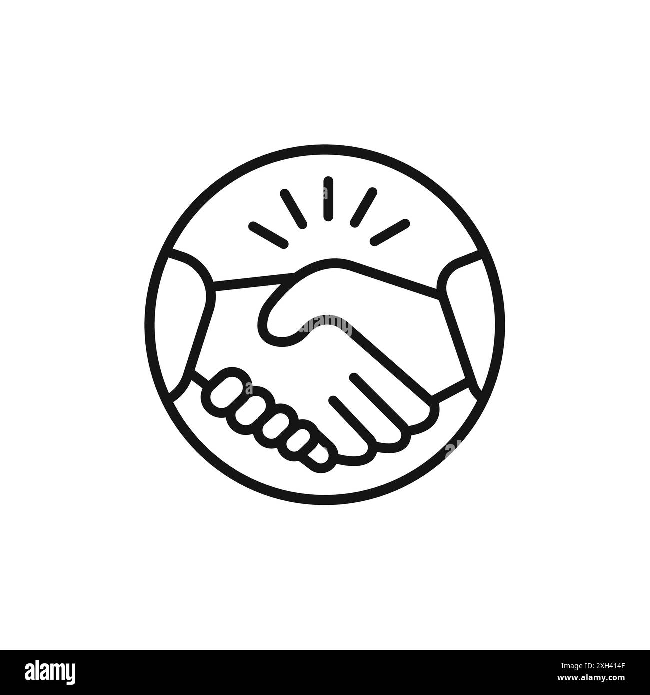 Commitment icon logo sign vector outline in black and white color Stock ...