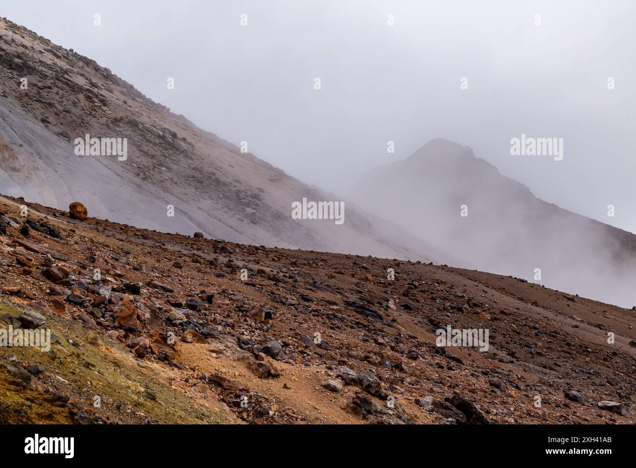 Landscapes of the Cumbal volcano in Colombia border with Ecuador Stock ...