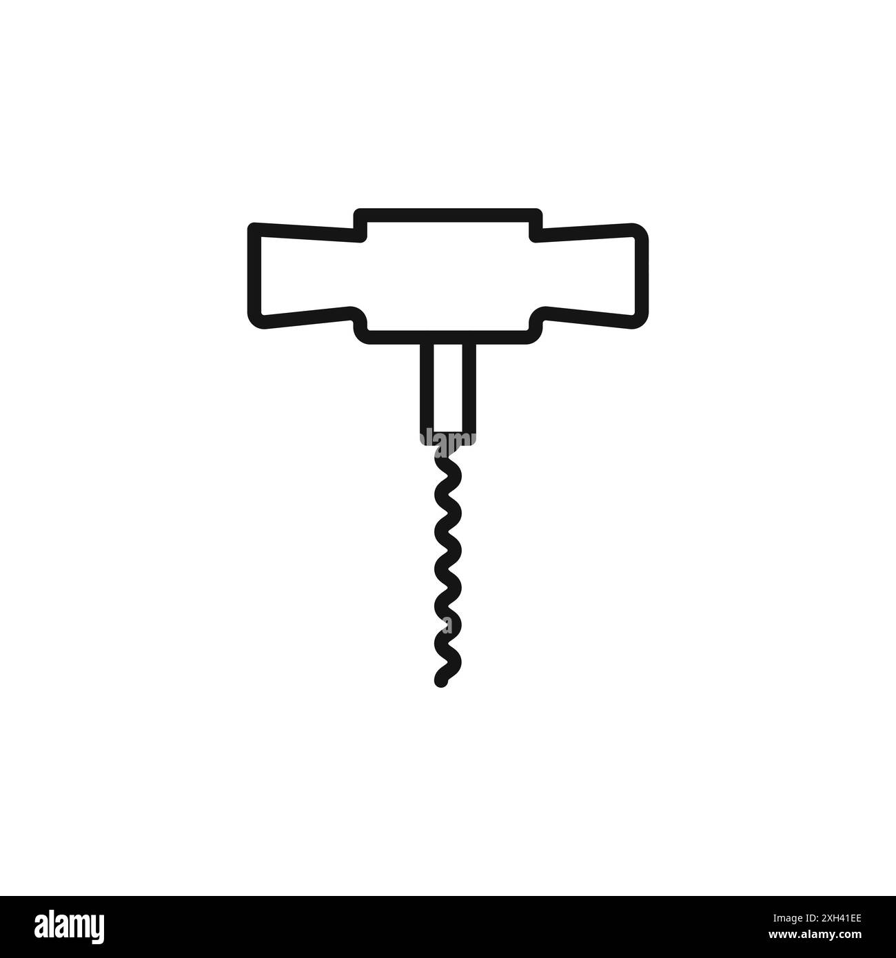 Corkscrew icon logo sign vector outline in black and white color Stock Vector Image & Art - Alamy