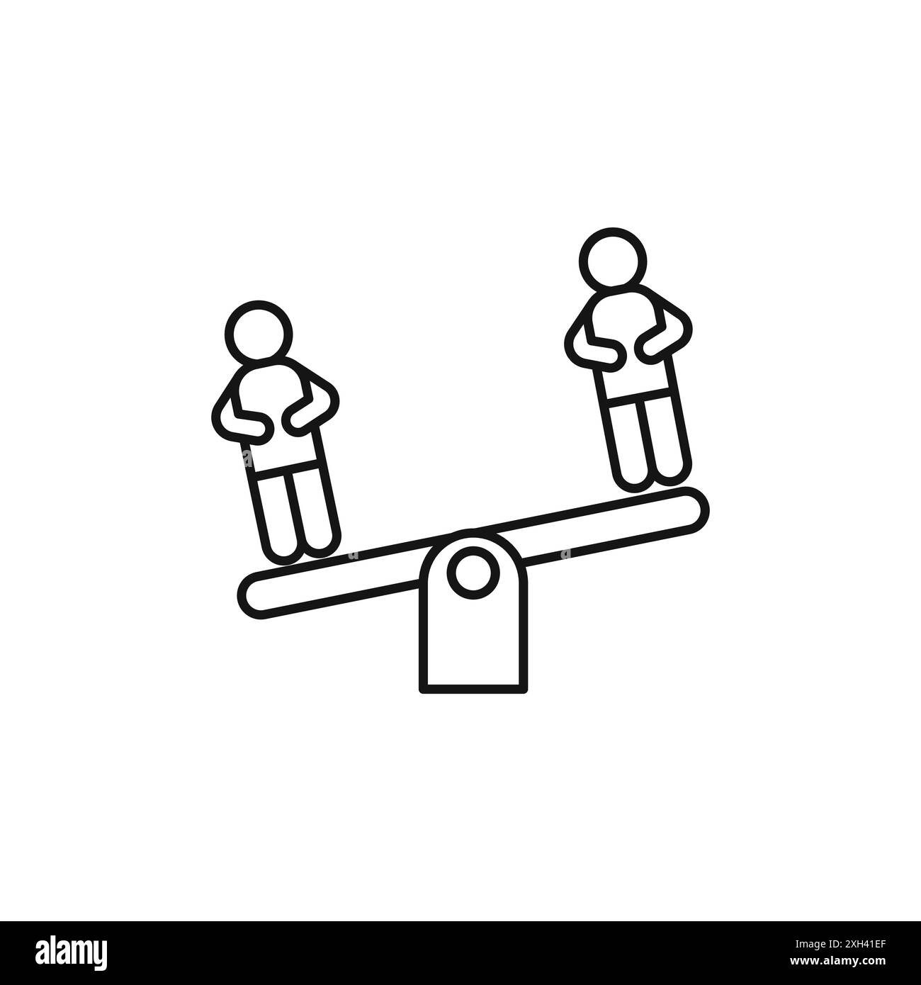 Compare icon logo sign vector outline in black and white color Stock ...