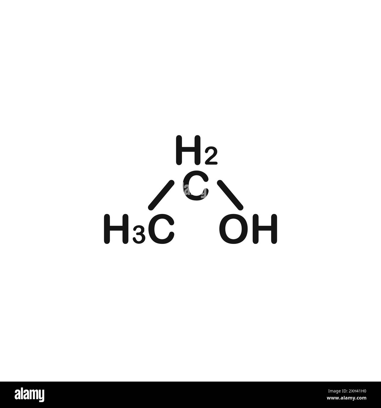 Ethanol Icon logo sign vector outline in black and white color Stock ...