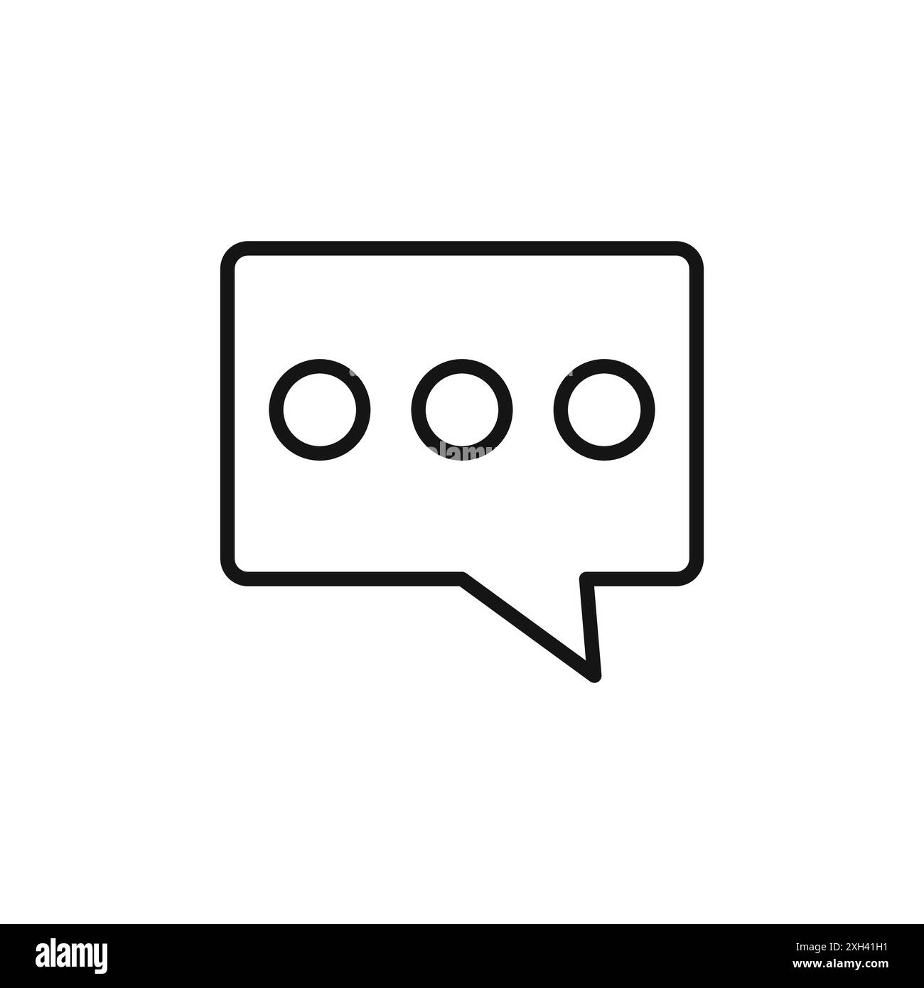 Comment icon logo sign vector outline in black and white color Stock ...