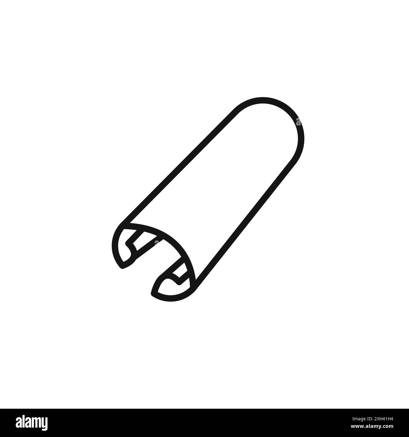 Cinnamon bark icon logo sign vector outline in black and white color Stock Vector Image & Art ...