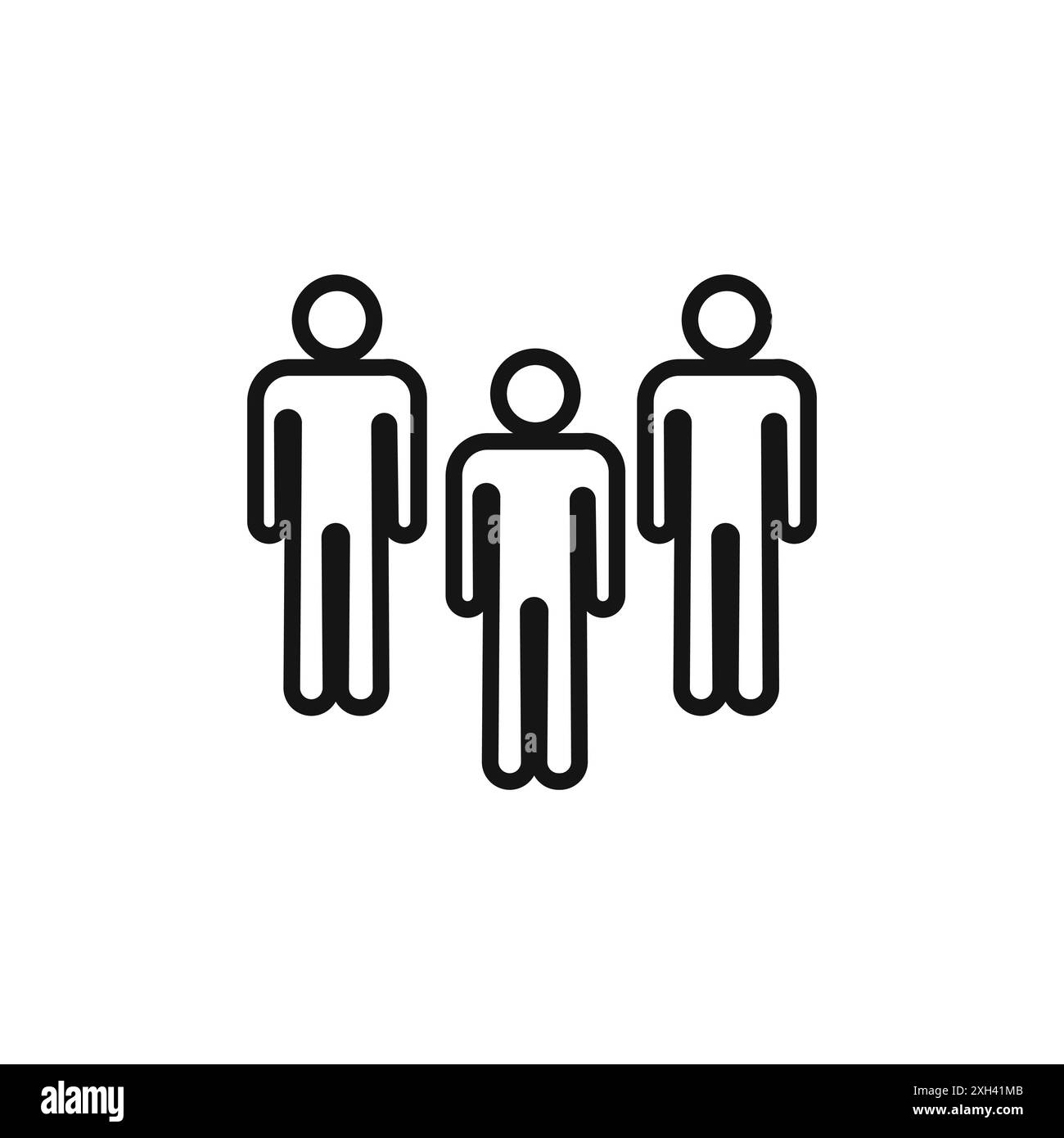 community icon logo sign vector outline in black and white color Stock ...