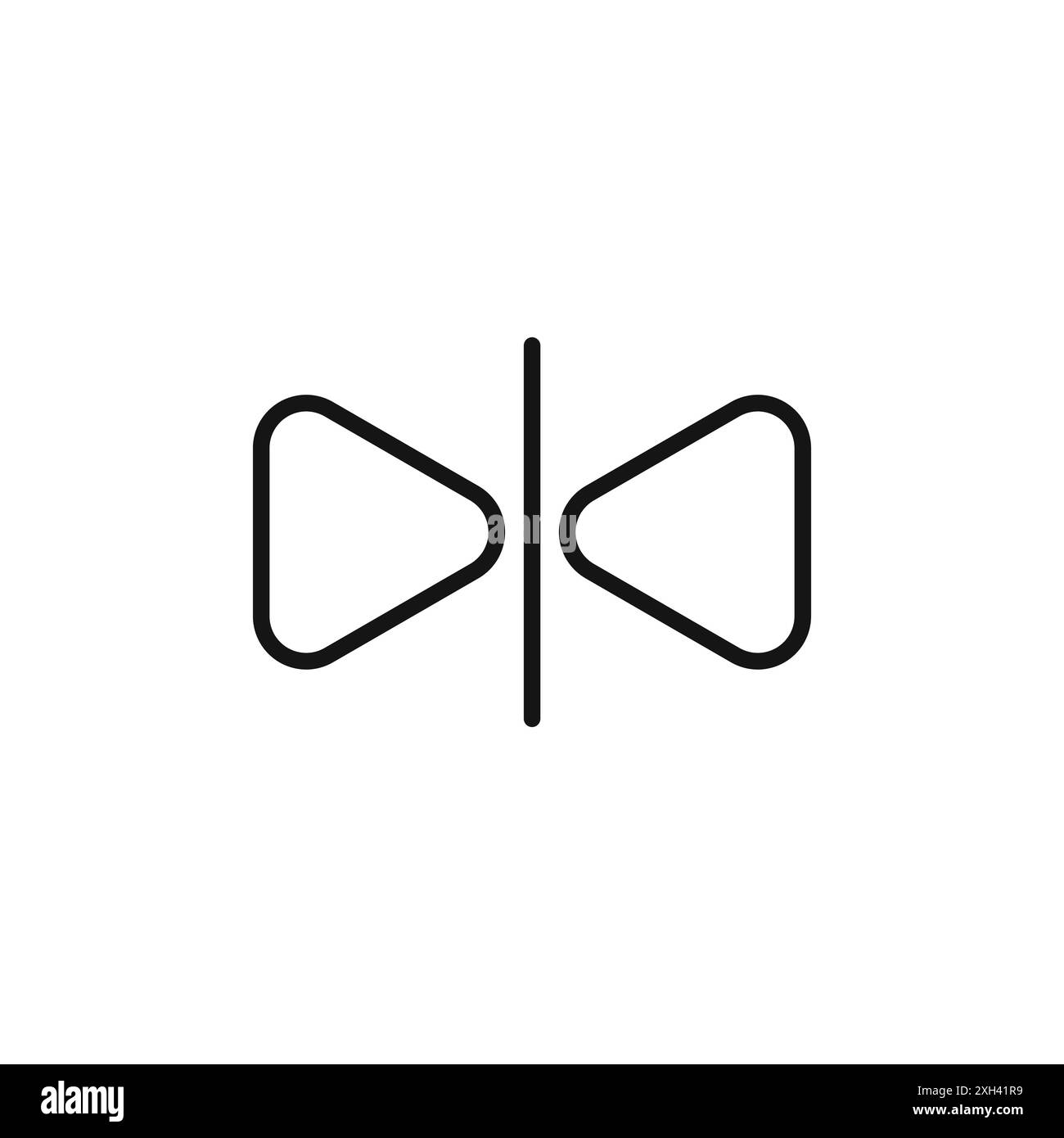 flip icon logo sign vector outline in black and white color Stock ...