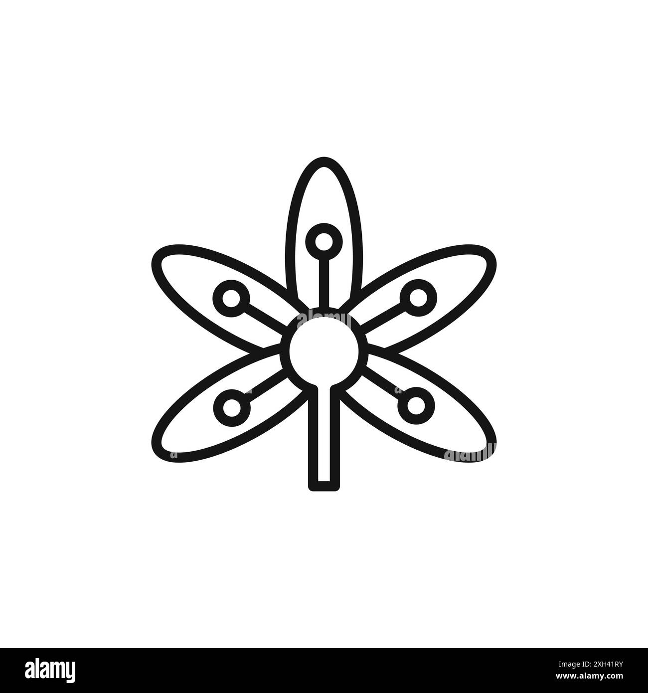 Crocus Icon logo sign vector outline in black and white color Stock ...