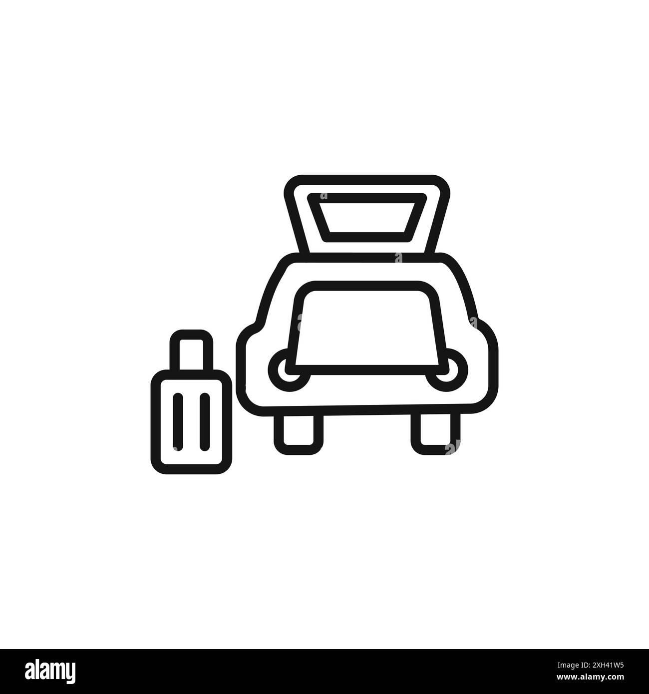 Curbside pickup icon logo sign vector outline in black and white color ...