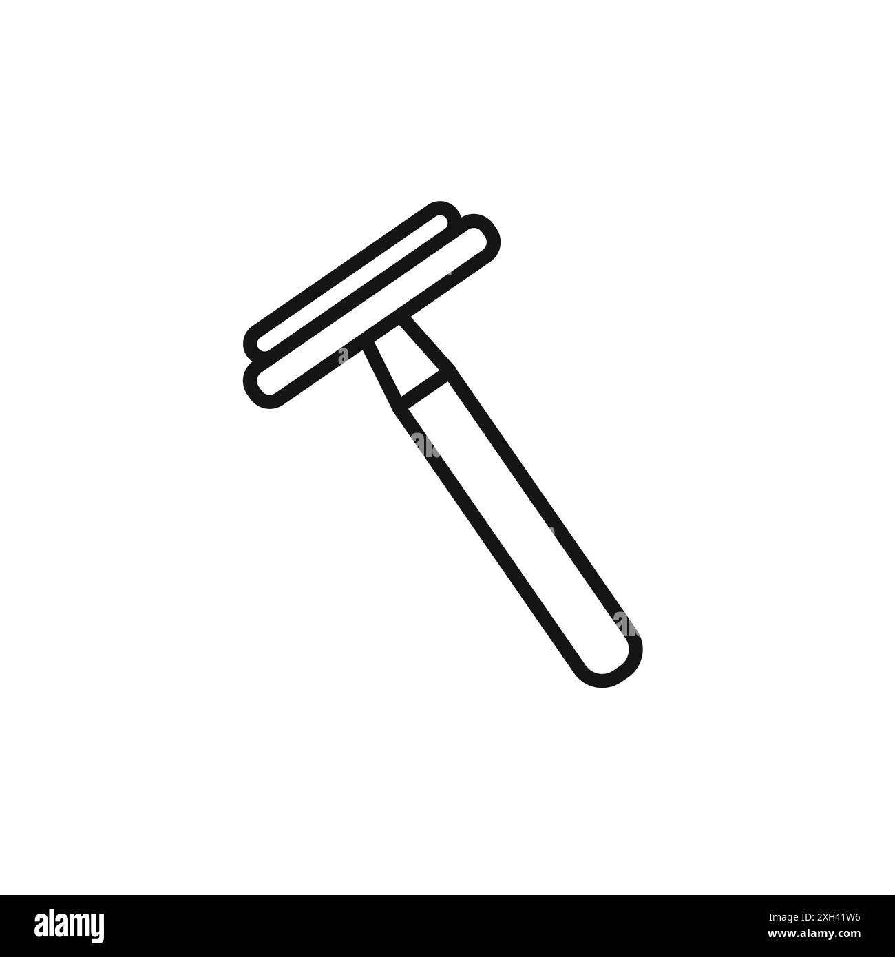 Hair removing razor icon logo sign vector outline in black and white ...