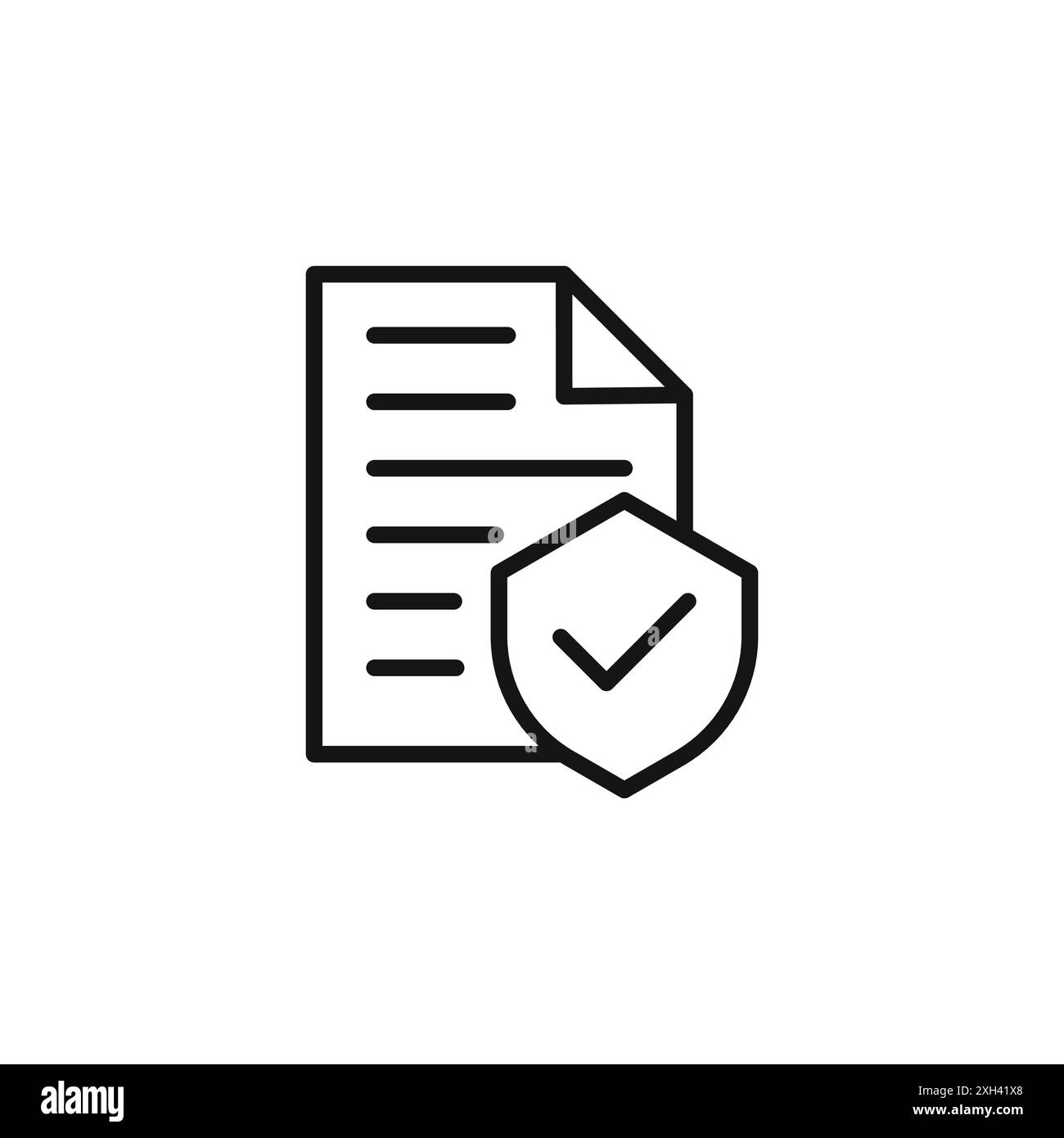data protection icon logo sign vector outline in black and white color ...