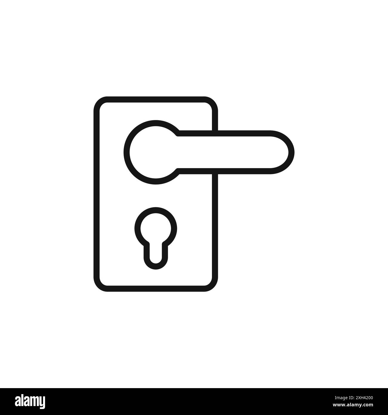 Door knob icon logo sign vector outline in black and white color Stock Vector Image & Art - Alamy