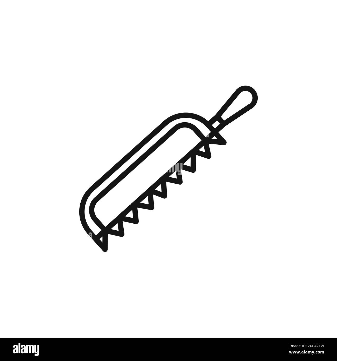 hacksaw icon logo sign vector outline in black and white color Stock ...