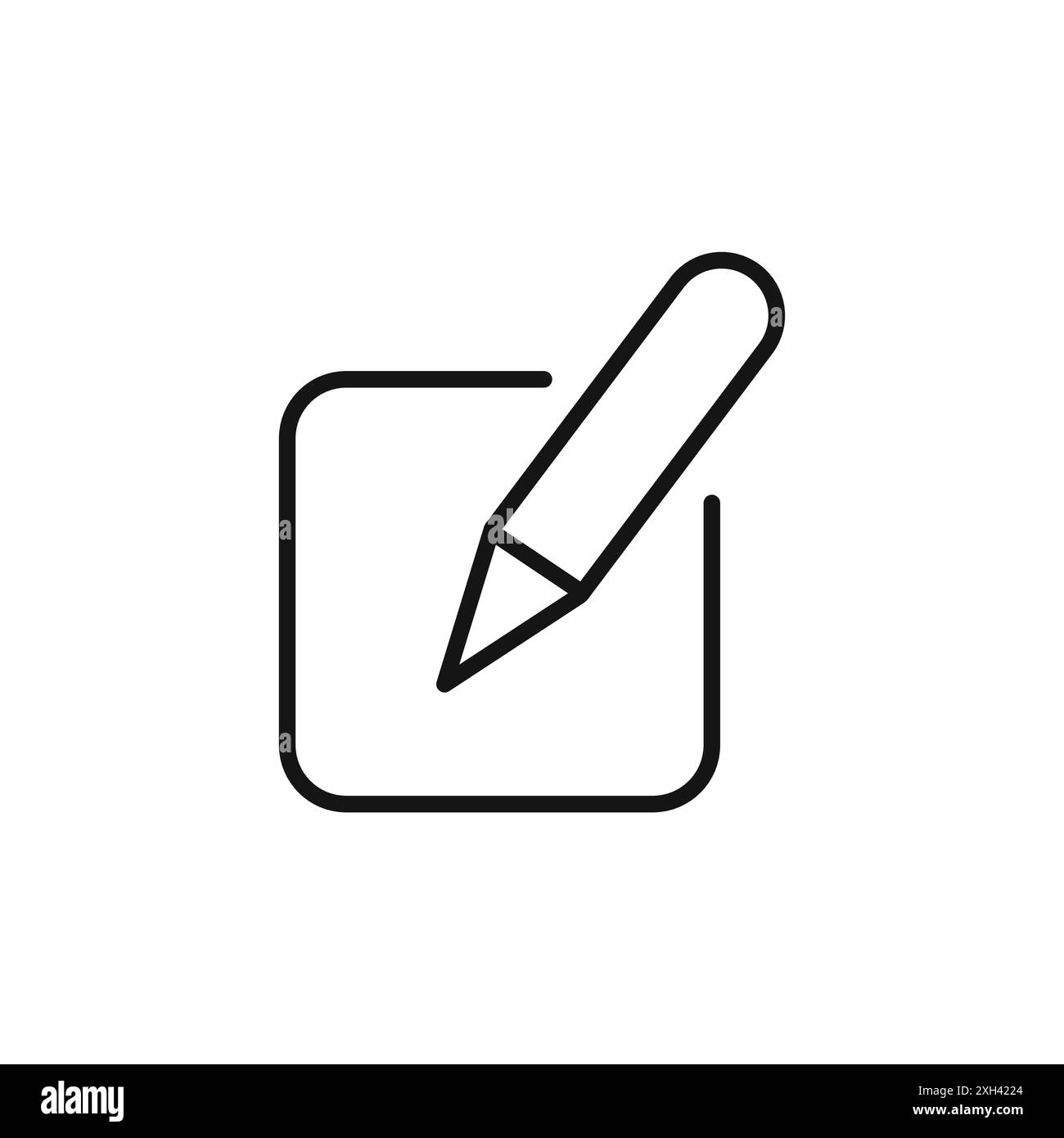 Edit Image Icon logo sign vector outline in black and white color Stock ...