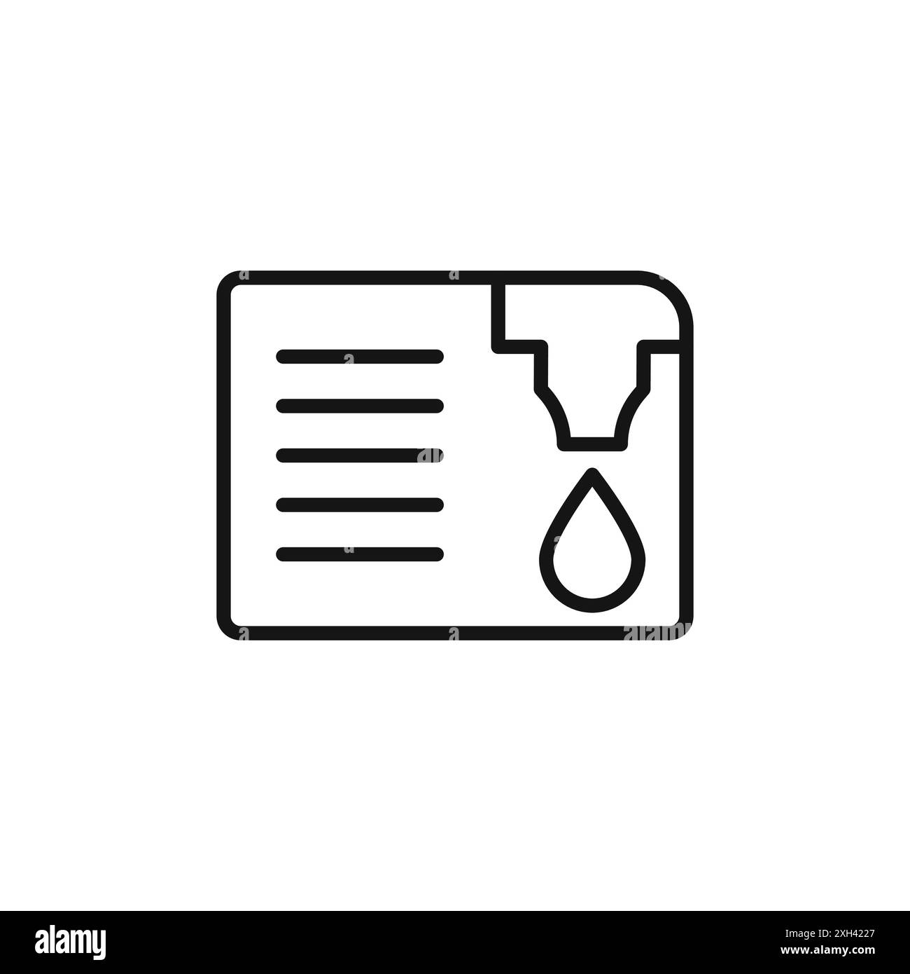 Document printing icon logo sign vector outline in black and white ...