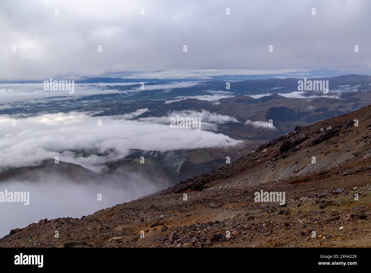 Landscapes of the Cumbal volcano in Colombia border with Ecuador, sea ...