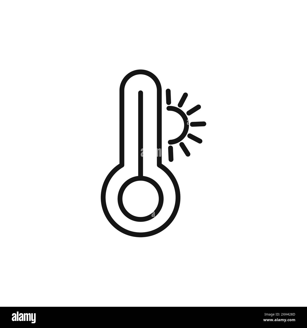 Hot Icon logo sign vector outline in black and white color Stock Vector ...