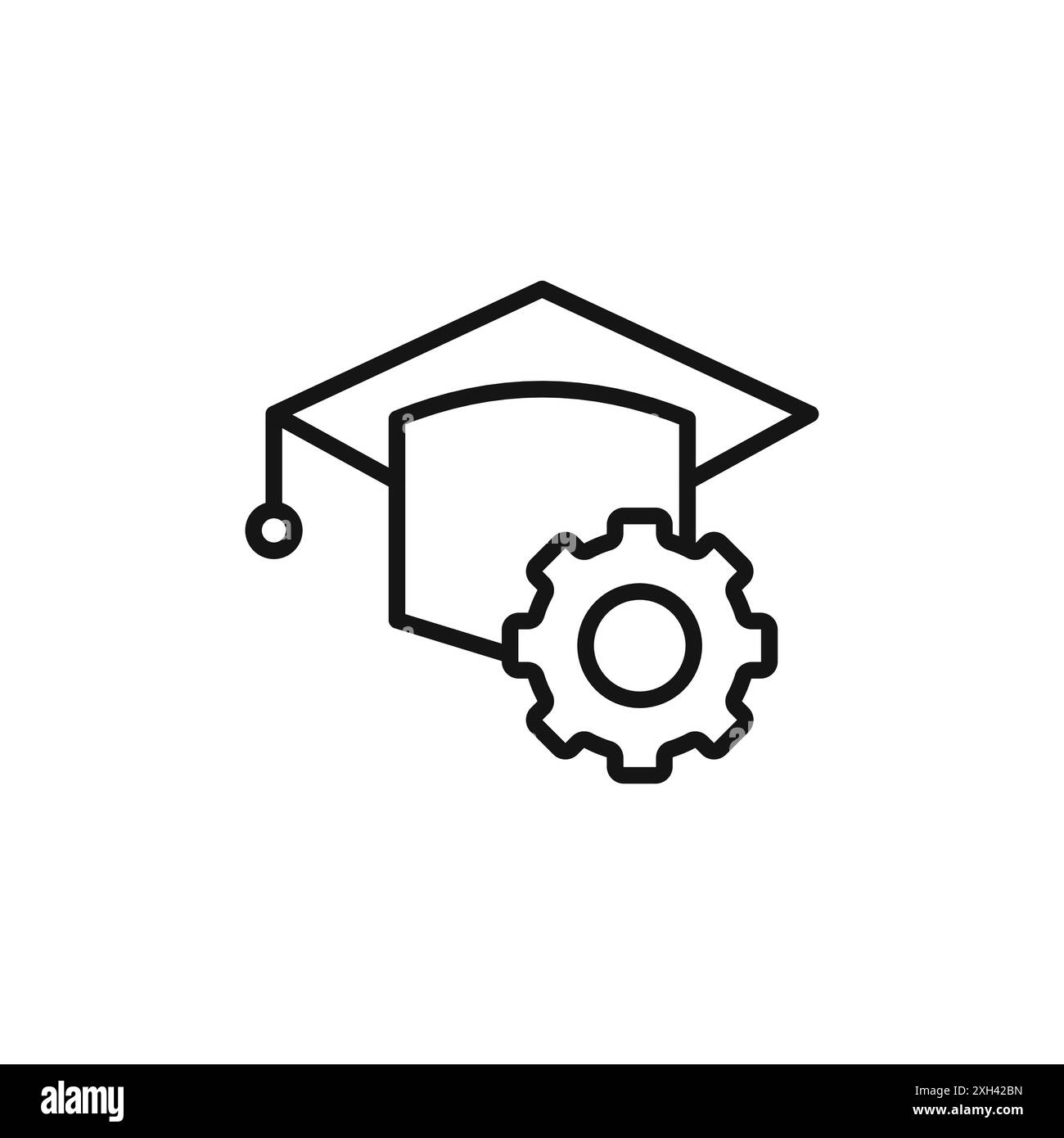 Engineering education icon logo sign vector outline in black and white ...