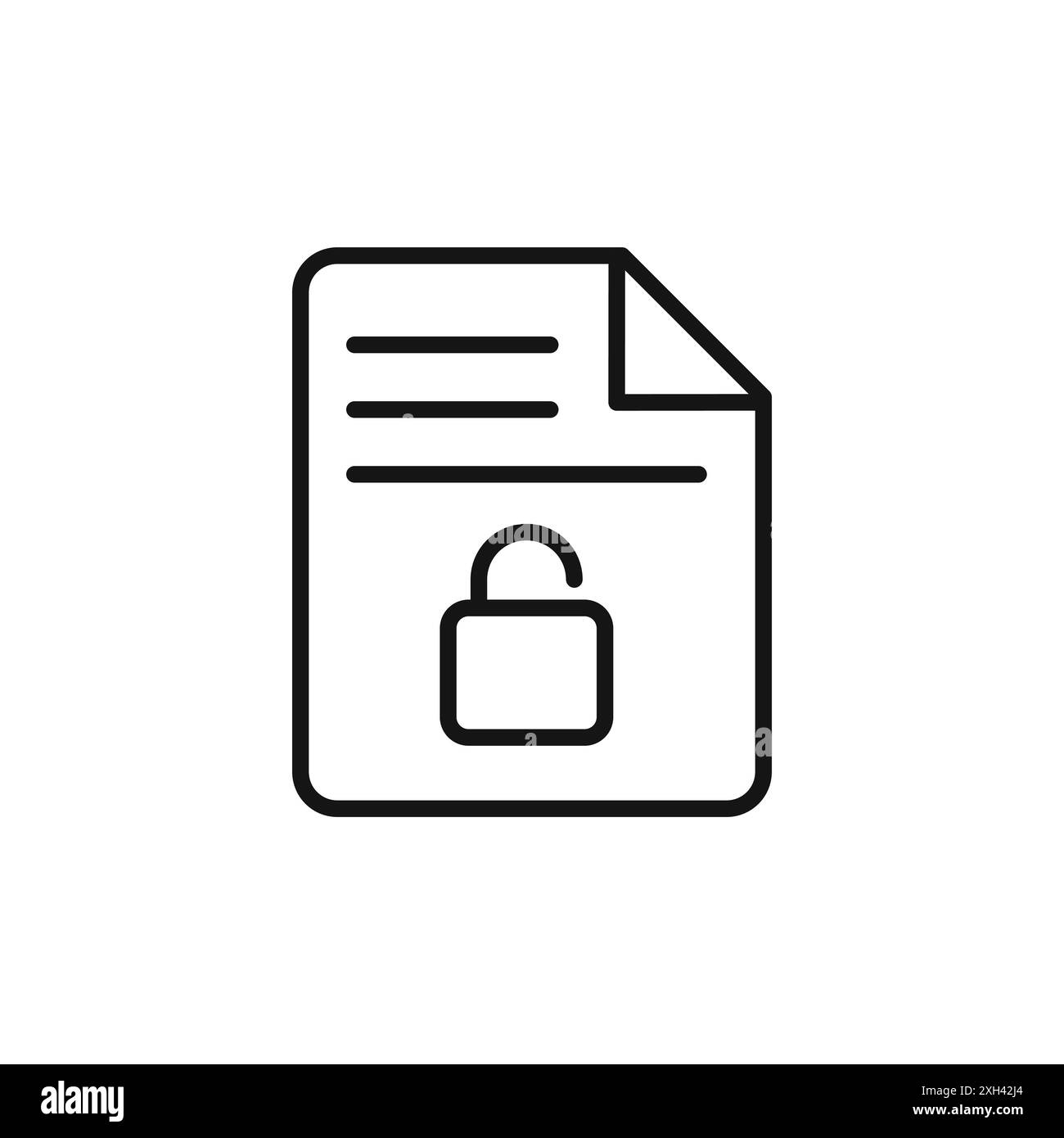 Files And Folders Security Icon Logo Sign Vector Outline In Black And