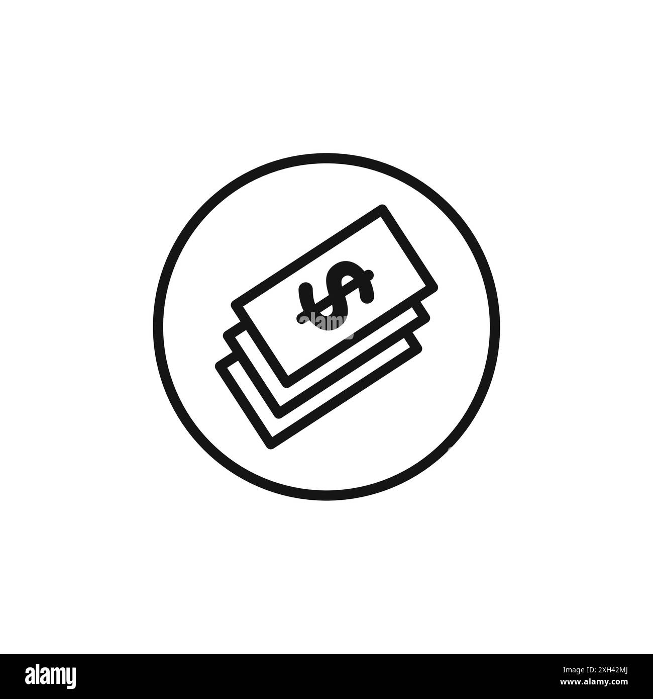 Funds hunting icon logo sign vector outline in black and white color ...