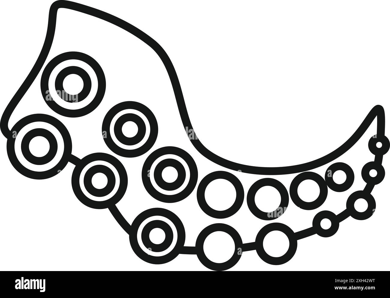 Octopus in sea isolated Black and White Stock Photos & Images - Alamy