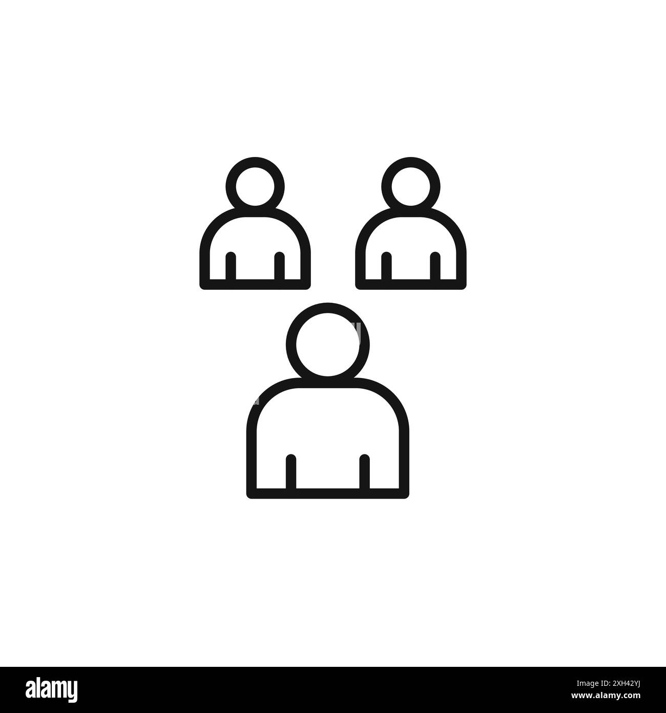 Interview Preparation icon logo sign vector outline in black and white ...