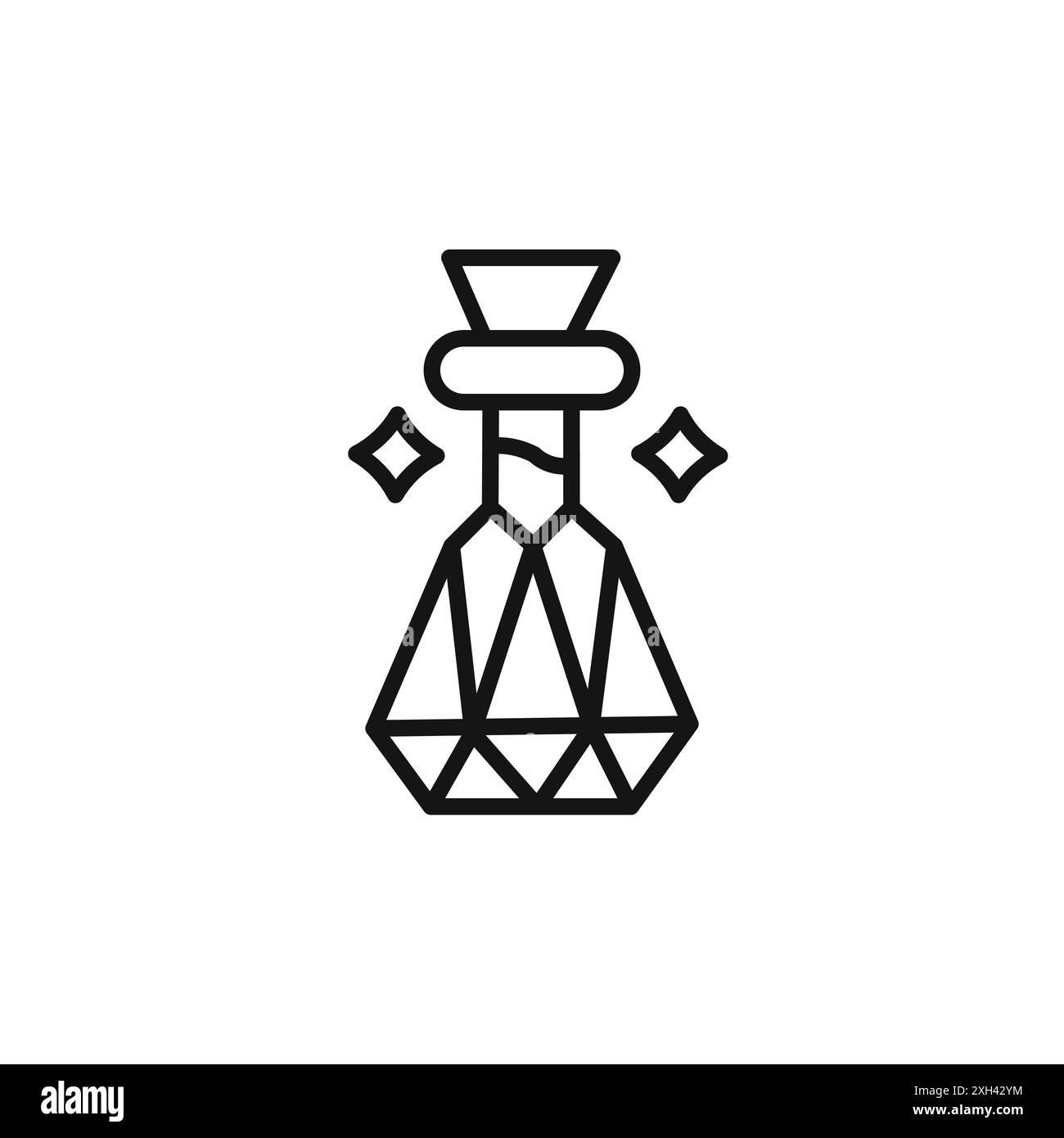 holy water bottle icon logo sign vector outline in black and white ...