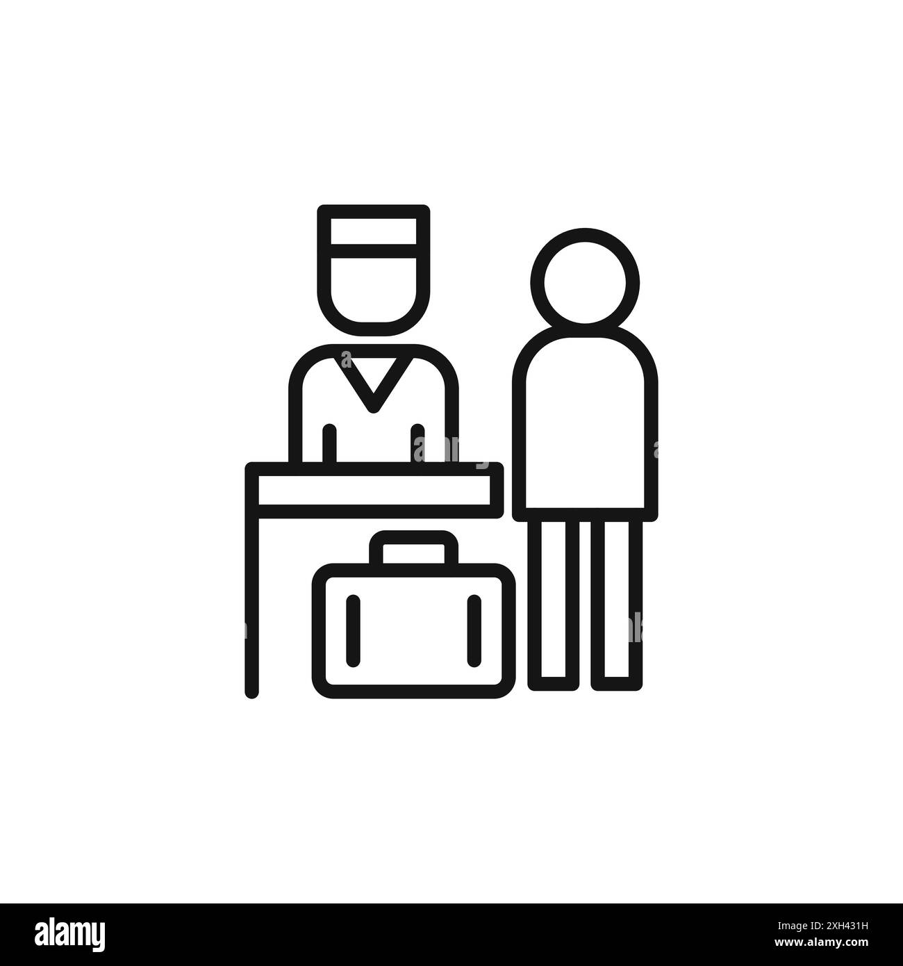 Hospitality industry icon logo sign vector outline in black and white ...