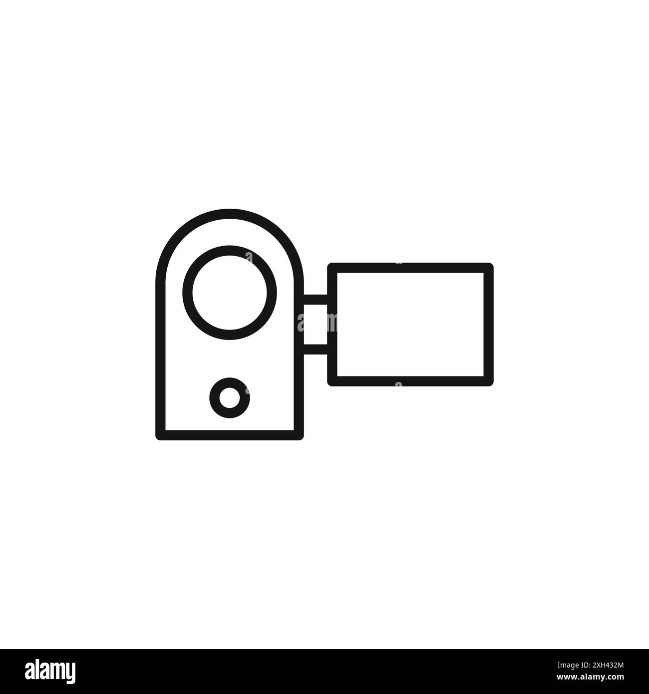 Handy Cam Icon logo sign vector outline in black and white color Stock Vector Image & Art - Alamy